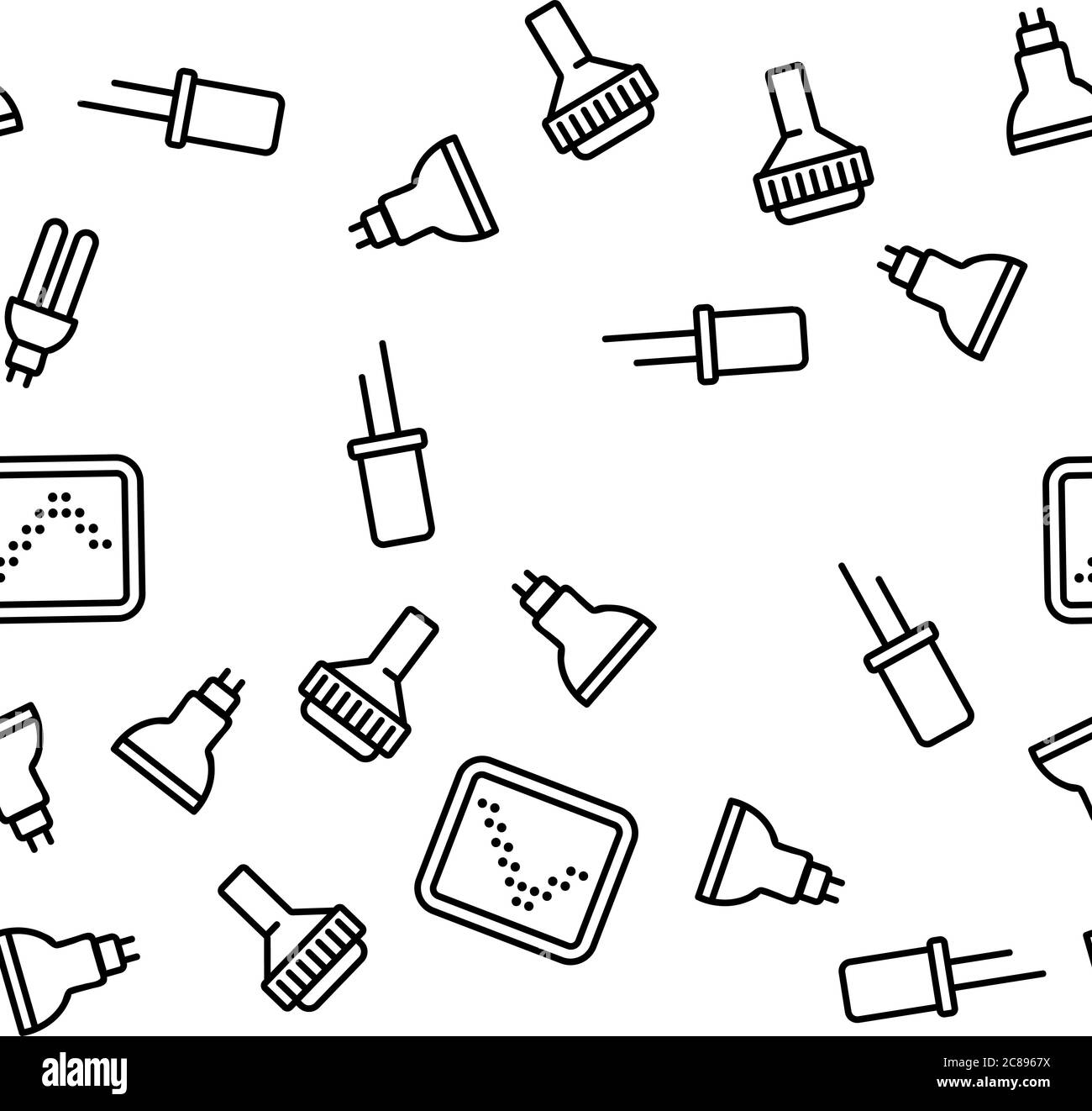 Led lighting bulb pattern Stock Vector Images - Alamy
