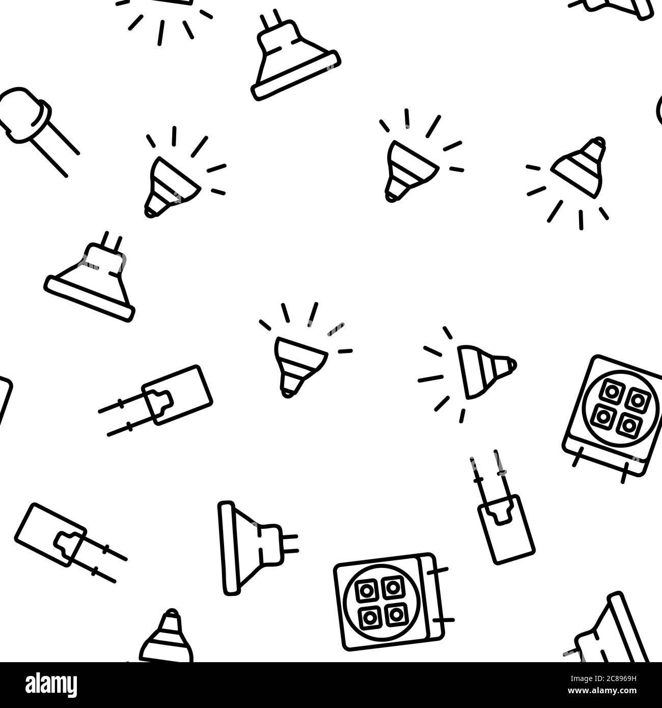 Led lighting bulb pattern Stock Vector Images - Alamy