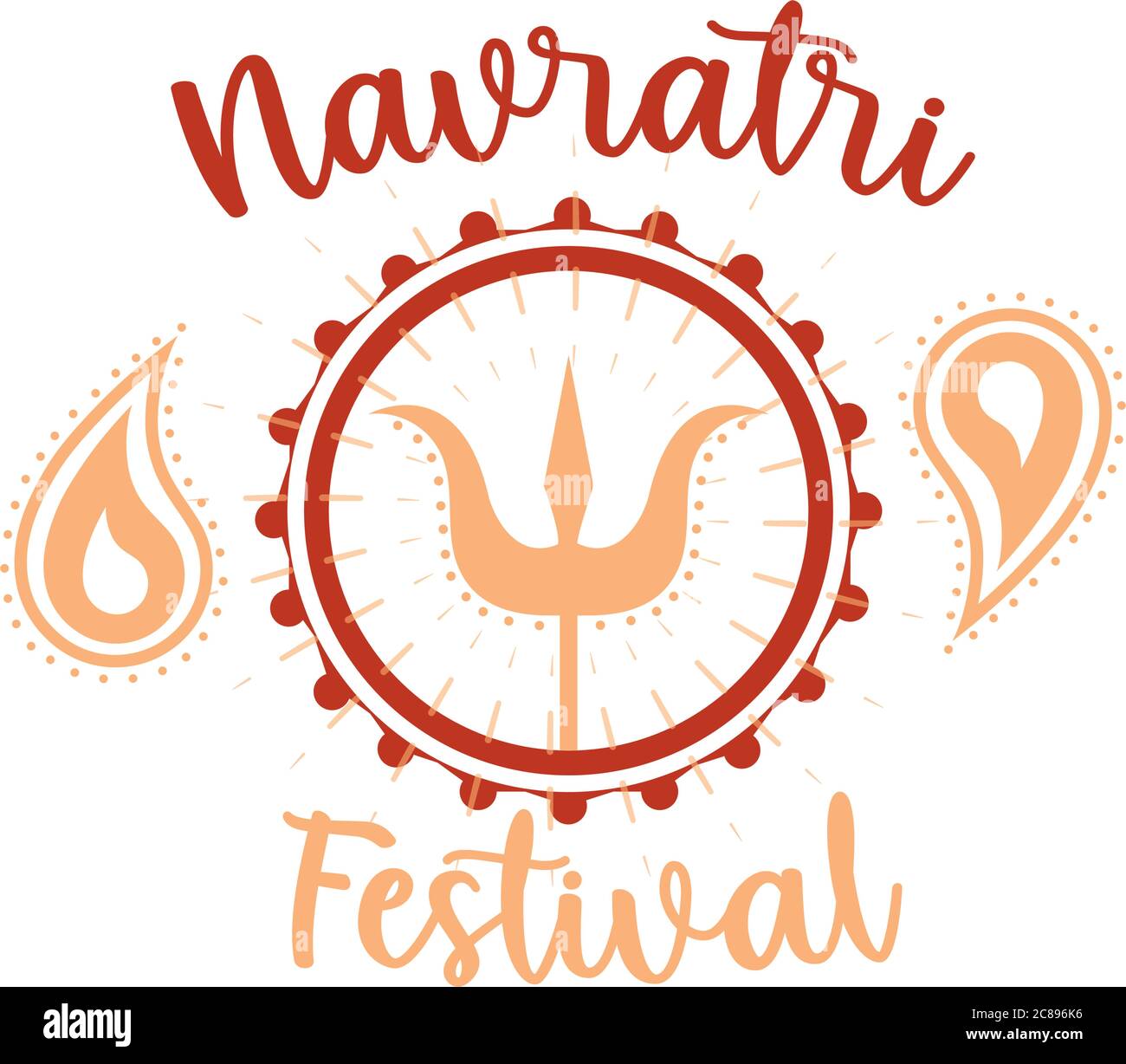 happy navratri indian celebration, goddess durga decorative festival ...