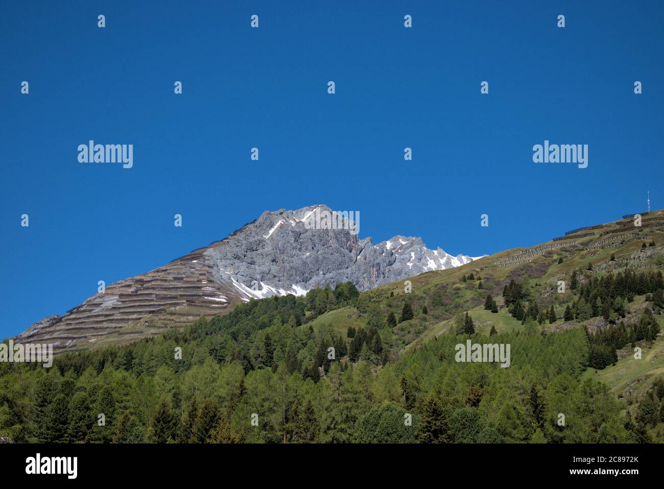 Davos mountain scenery Stock Photo - Alamy