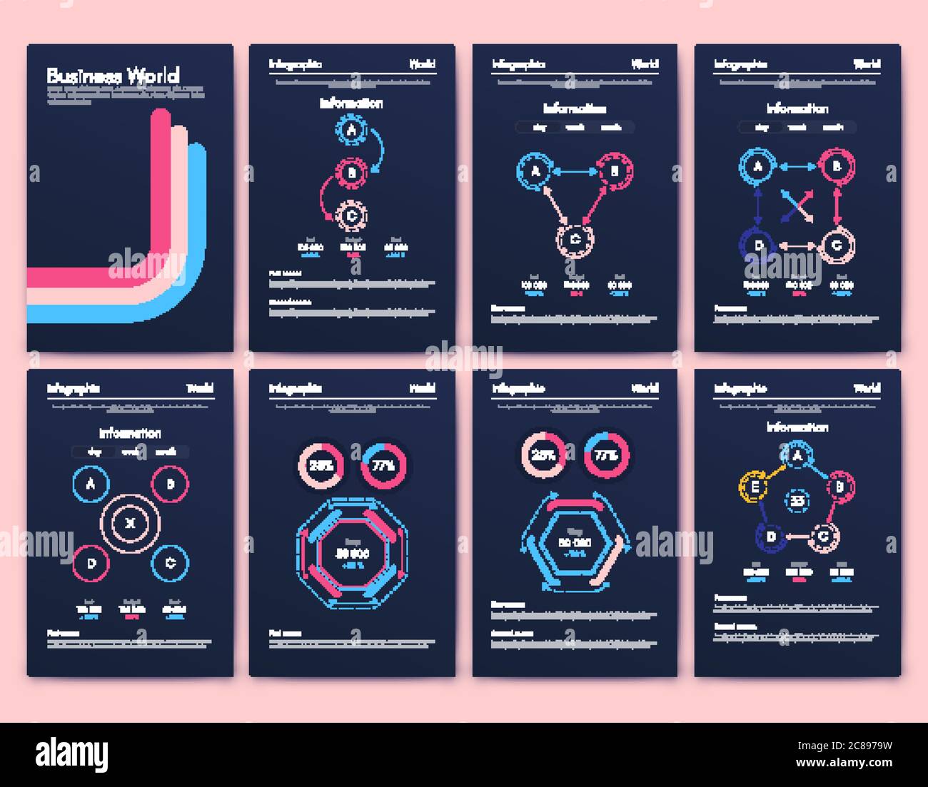 Corporate data visualization abstract bar Stock Vector Images - Alamy