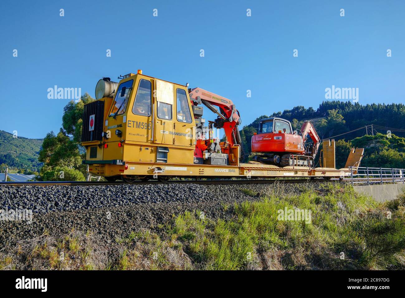 Kiwirail Track Maintenance Vehicle Stock Photo - Alamy