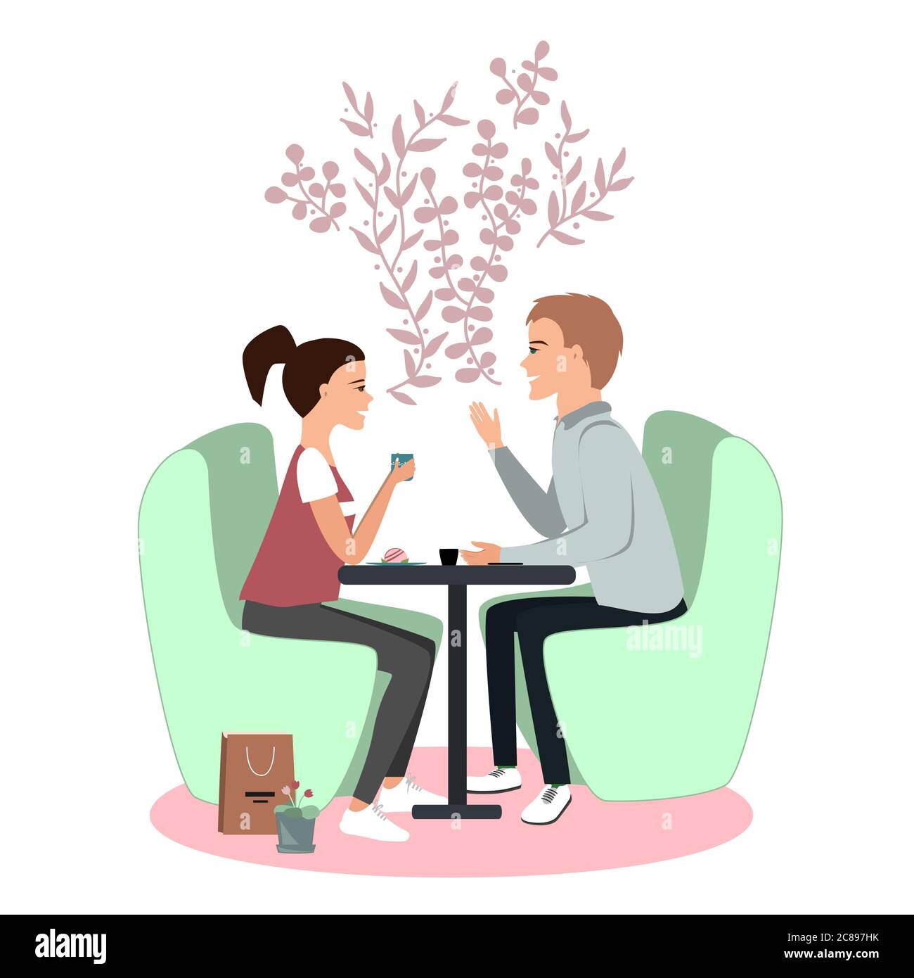 Laughing teenager talking Stock Vector Images - Alamy