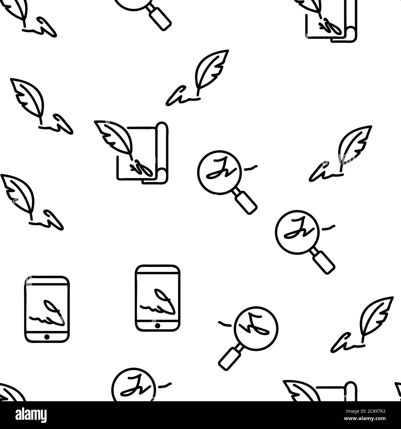 Vector concept signature signing Black and White Stock Photos & Images ...