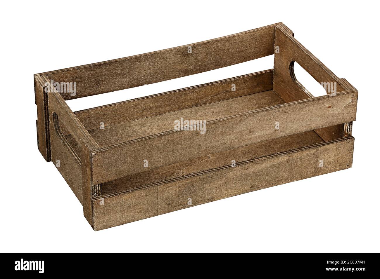 empty wooden crate isolated on white Stock Photo - Alamy