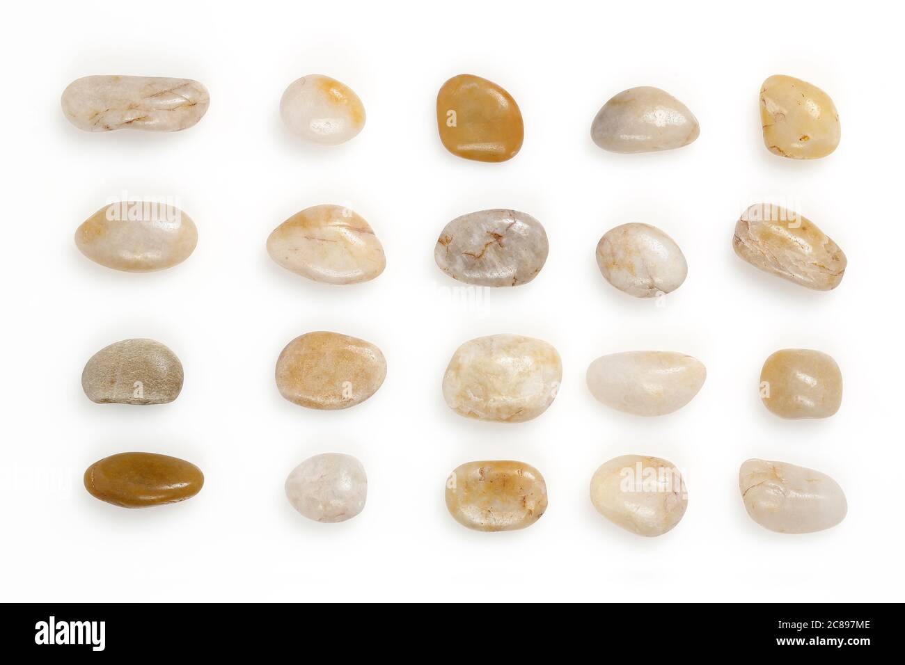 Pebbles isolated top view hi-res stock photography and images - Alamy