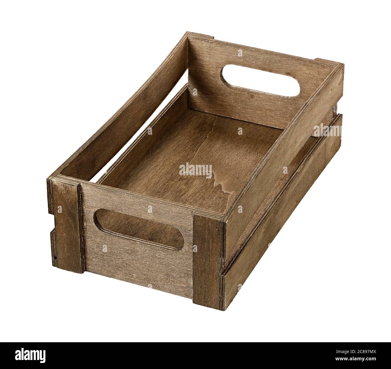 empty wooden crate isolated on white Stock Photo - Alamy