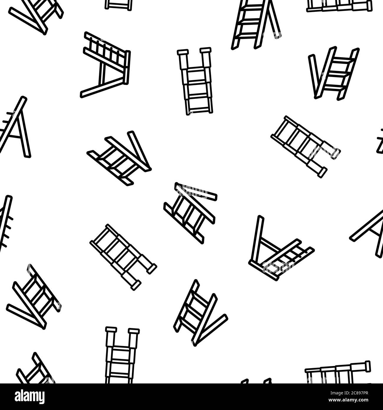 Ladder And Staircase Vector Seamless Pattern Stock Vector Image & Art ...