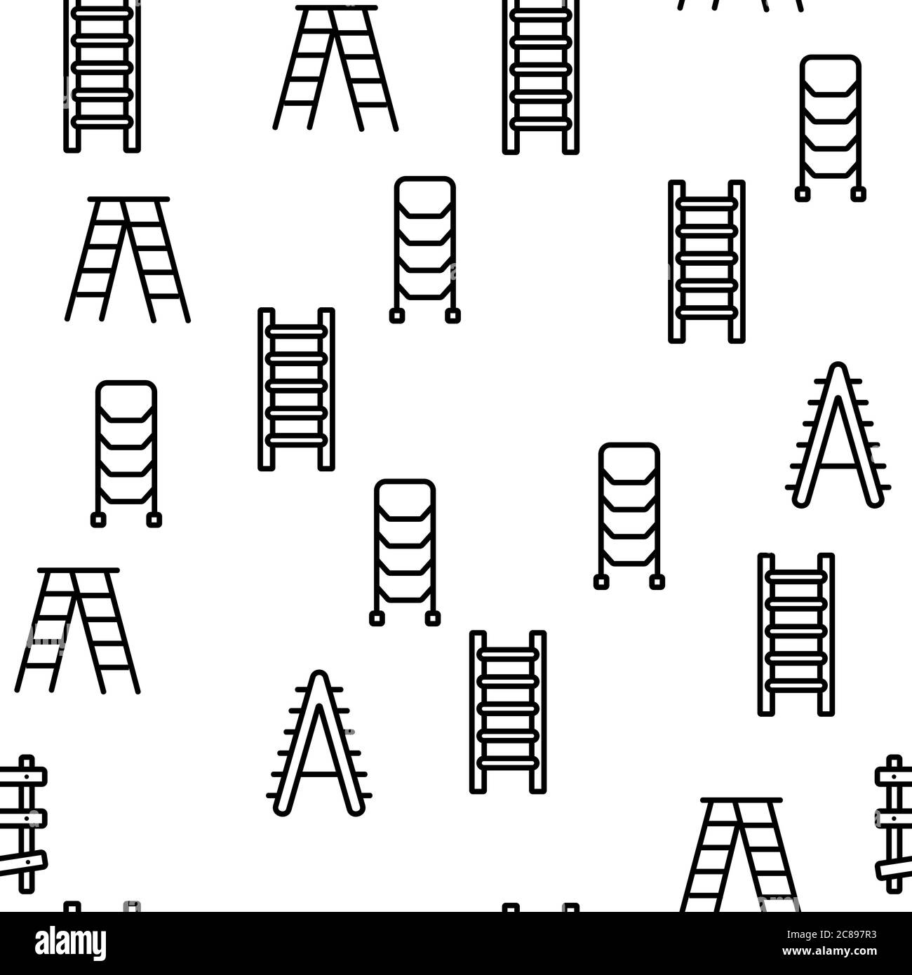 Ladder And Staircase Vector Seamless Pattern Stock Vector Image & Art ...