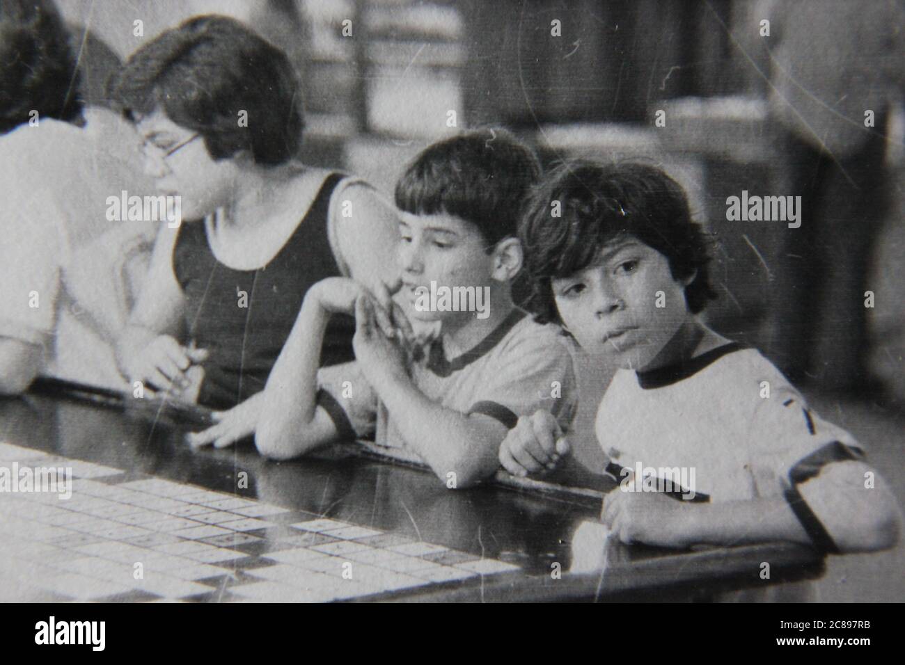 Fine 70s vintage black and white lifestyle photography of kids playing ...