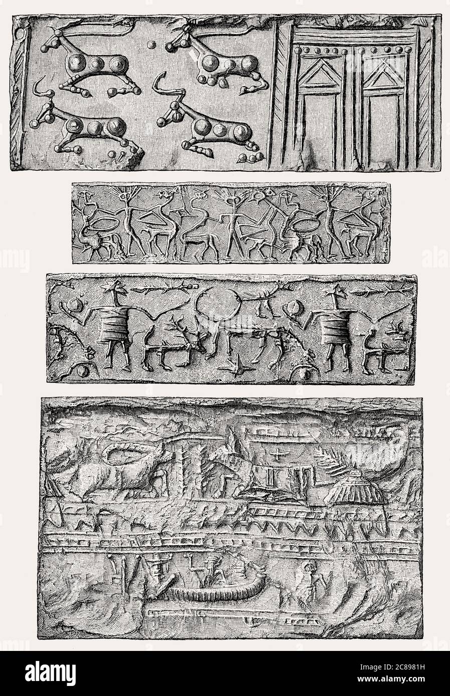 Old Babylonian cylinder seals, Mesopotamia Stock Photo - Alamy