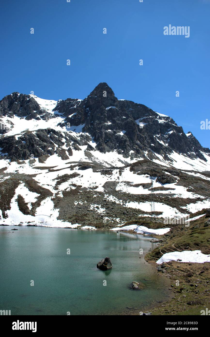Small lake on top mountain hi-res stock photography and images - Alamy