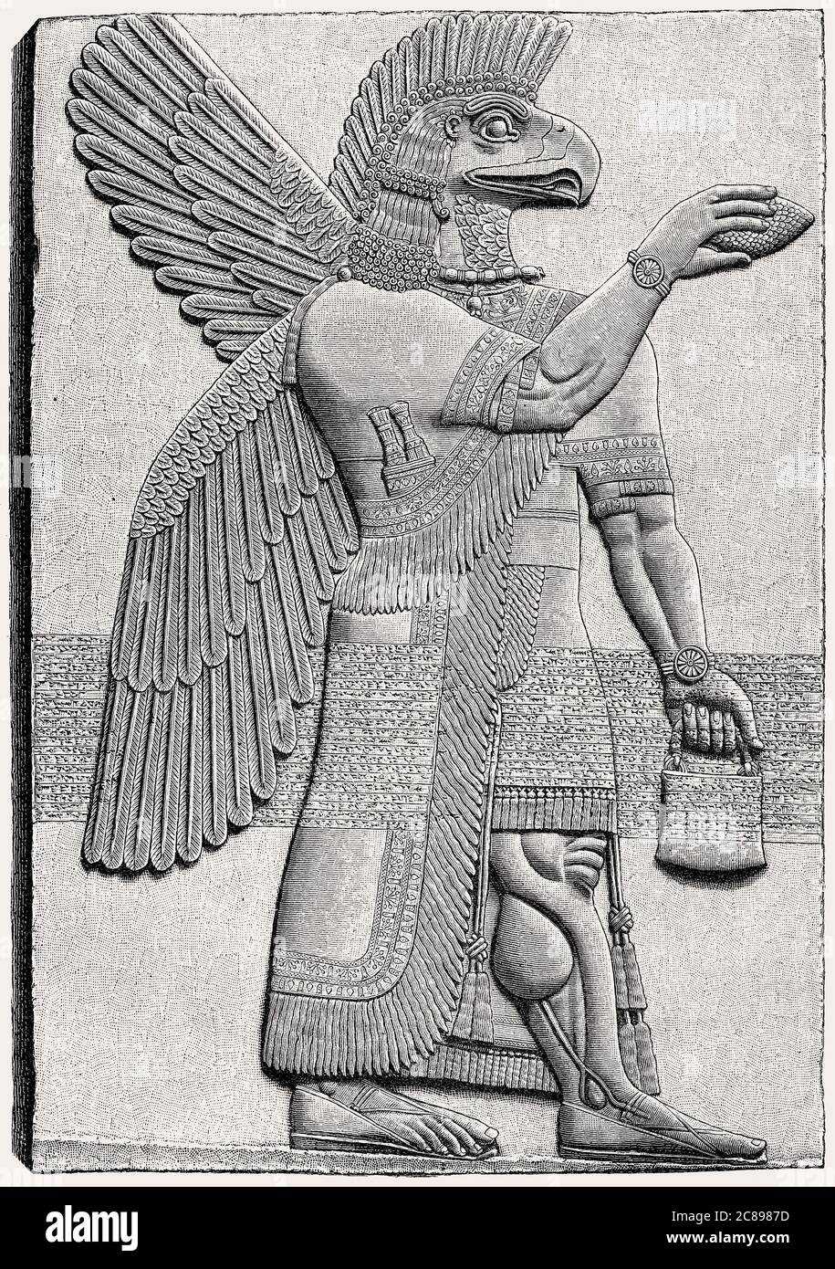 Old Babylonian Winged Genius, Mesopotamia Stock Photo - Alamy