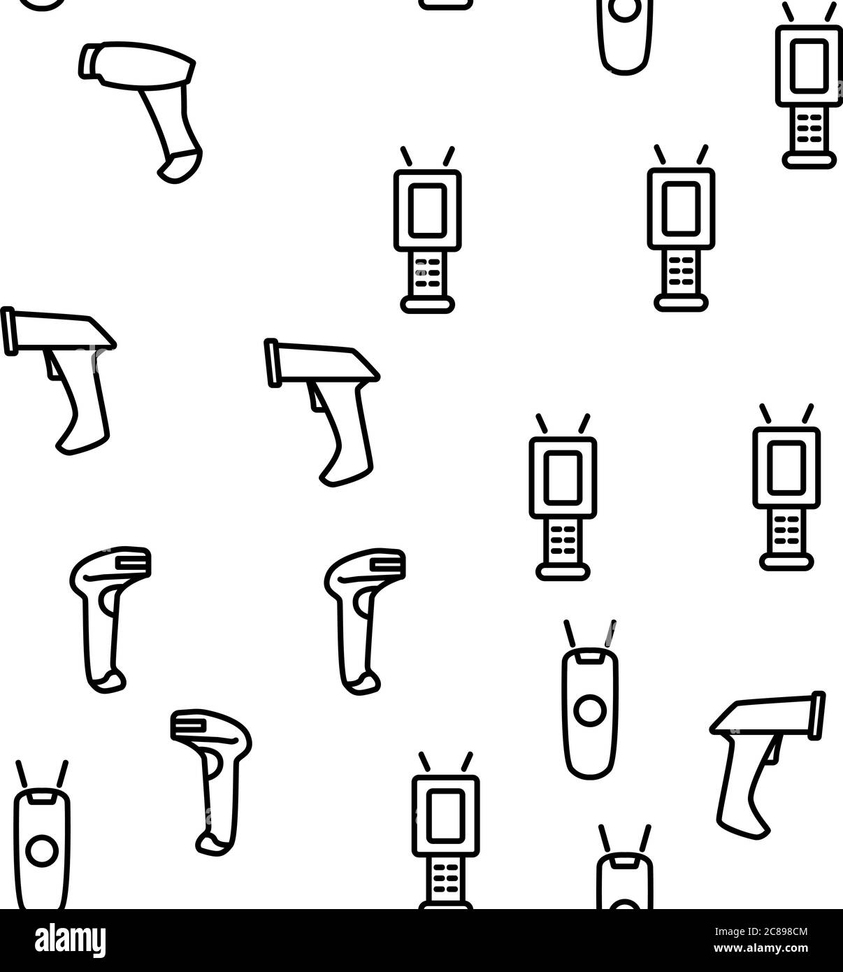 Barcode Scanner Device Vector Seamless Pattern Stock Vector Image & Art ...