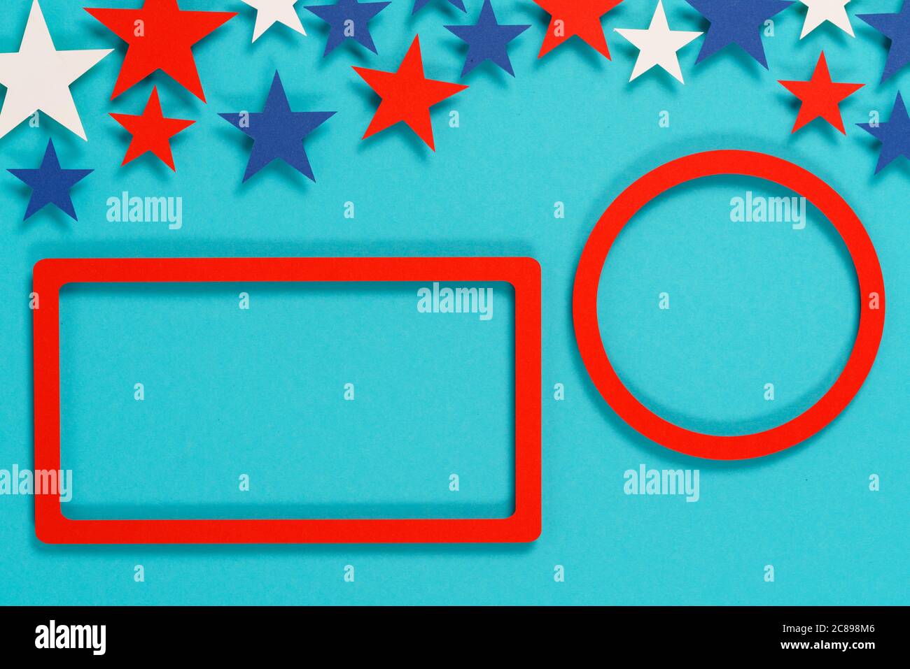 flat lay top view frame stars Stock Photo - Alamy