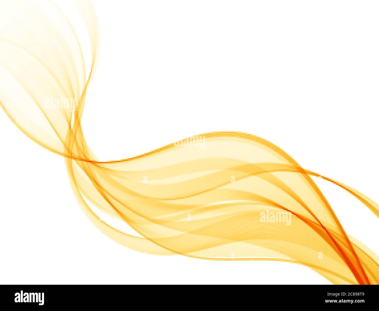 Abstract orange wave design element. Abstract smooth color wavy Stock ...