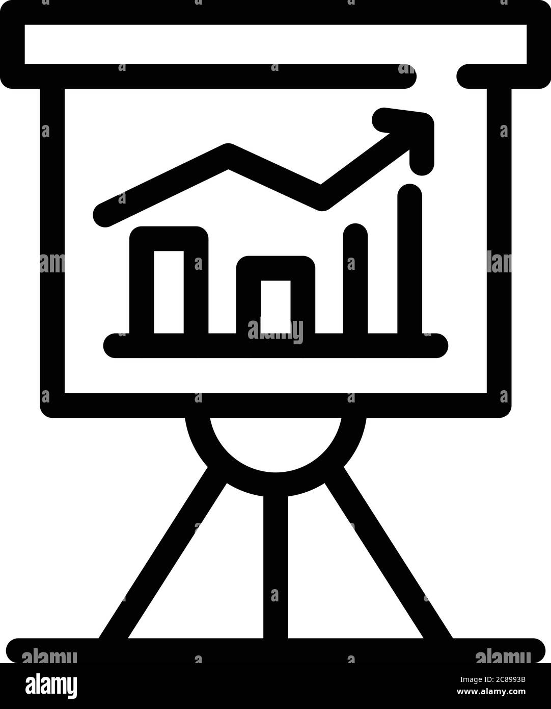 Banner graph icon outline Black and White Stock Photos & Images - Alamy
