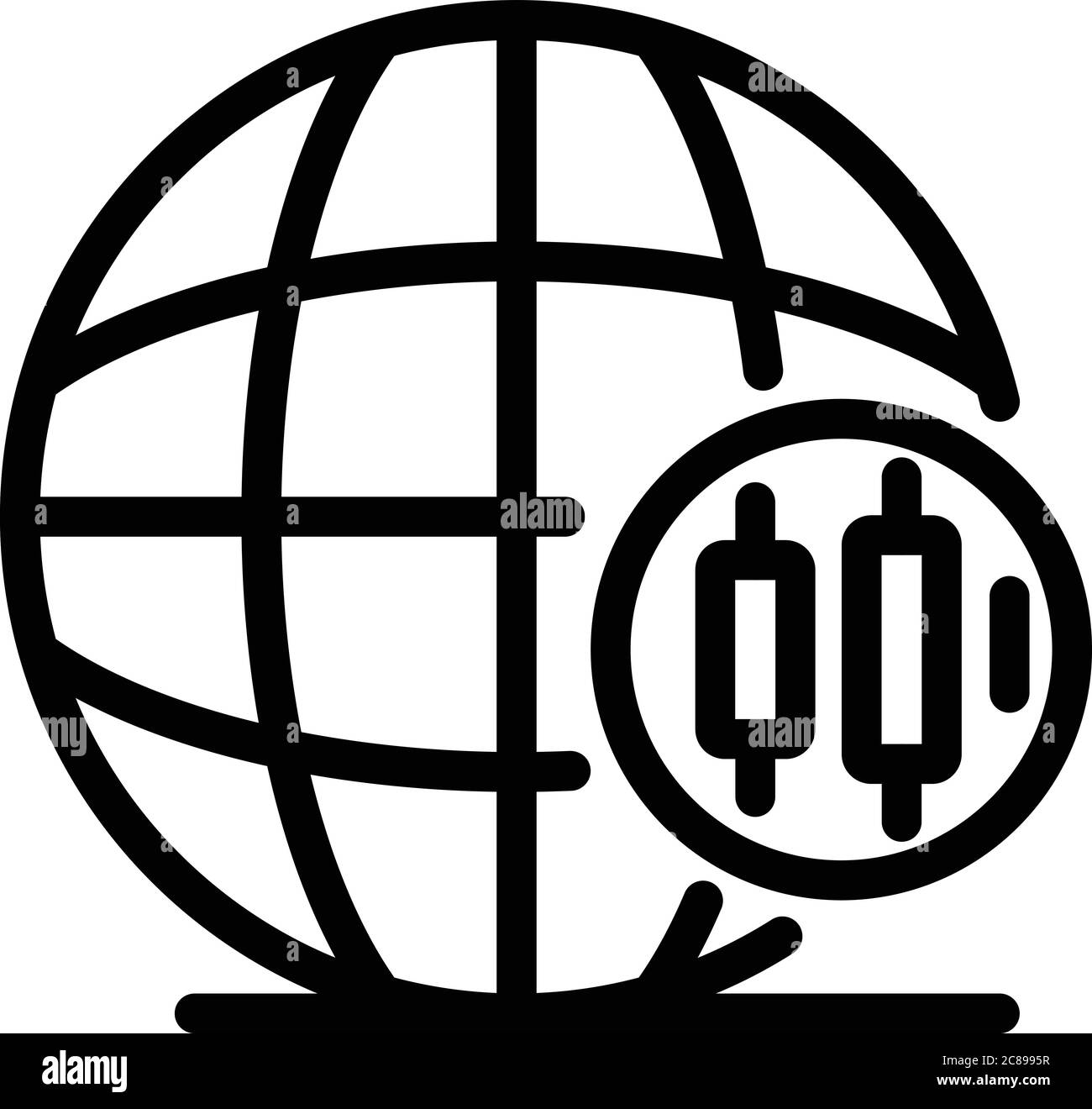 Global trader icon, outline style Stock Vector Image & Art - Alamy