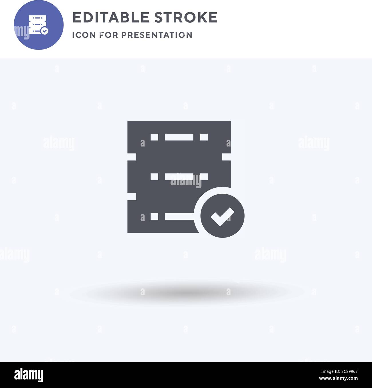 Server icon vector, filled flat sign, solid pictogram isolated on white ...