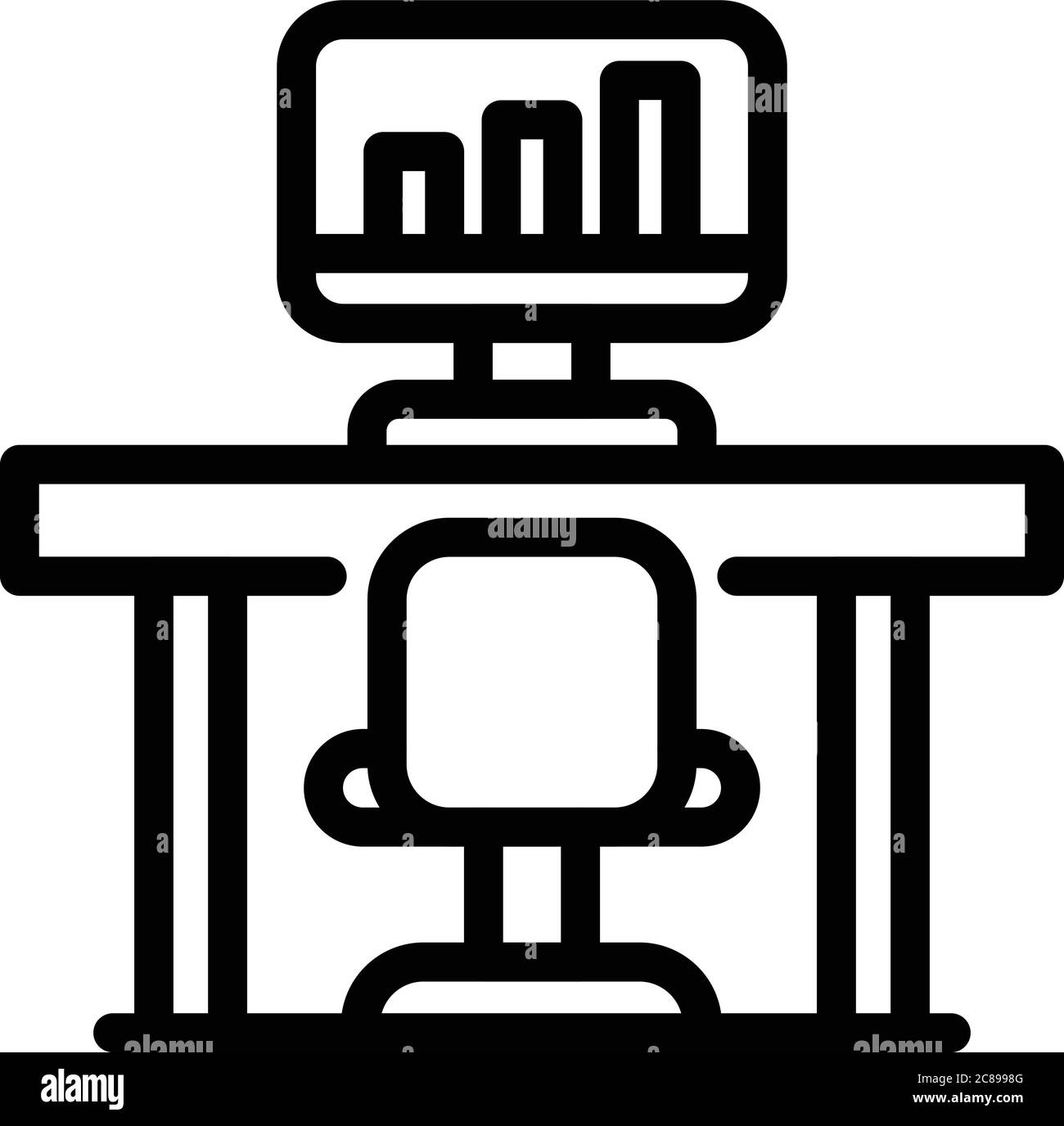 Working desk top view Black and White Stock Photos & Images - Alamy