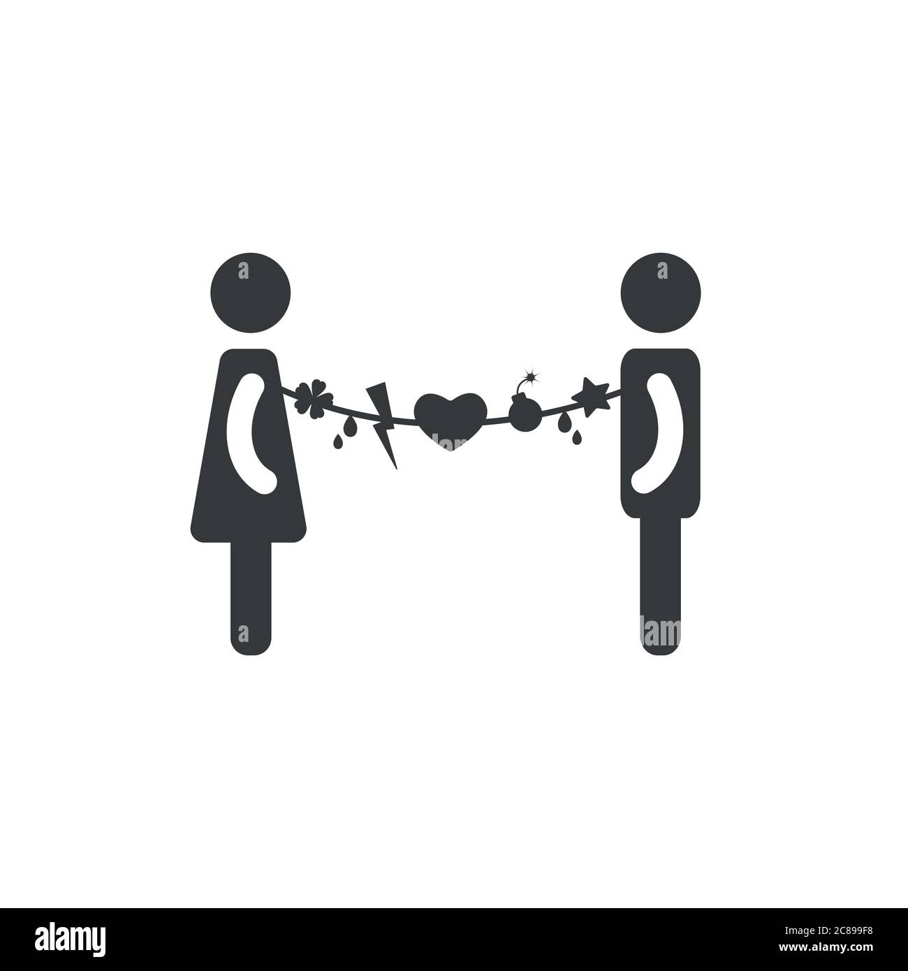 Man And Woman Connected