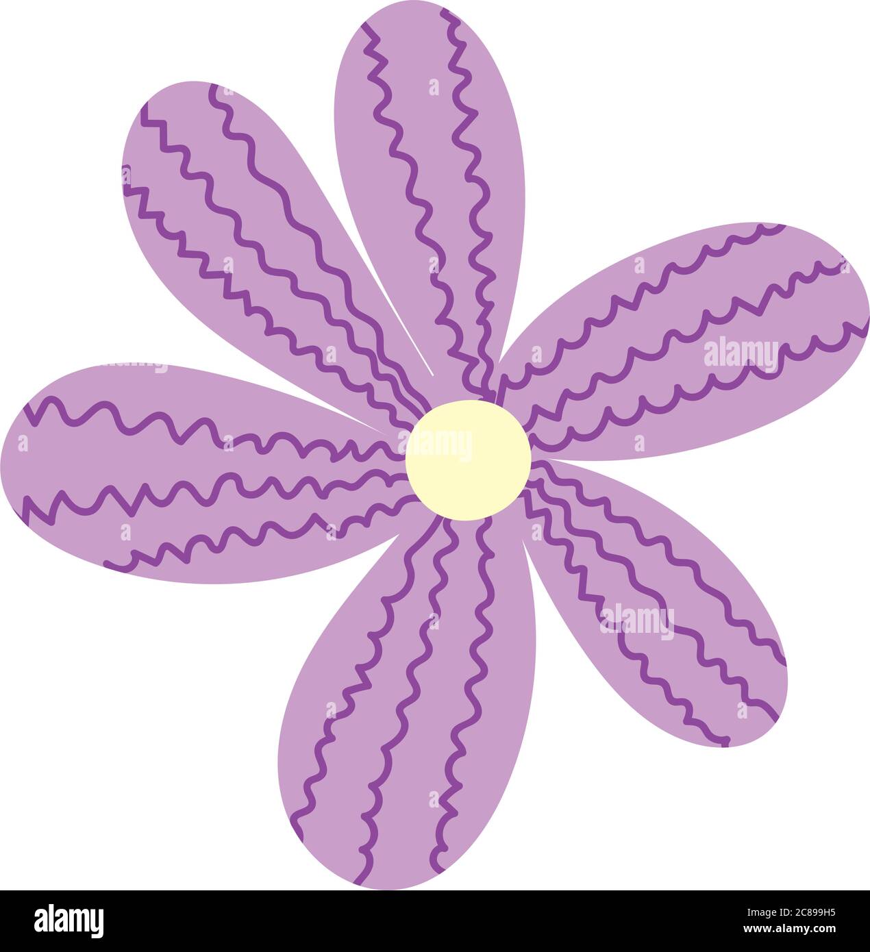 cute flowers delicate decoration cartoon isolated icon design vector ...
