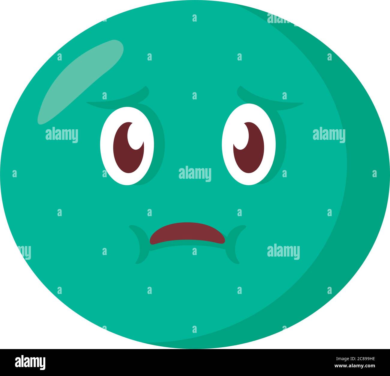 emoji face sickness flat style icon vector illustration design Stock ...