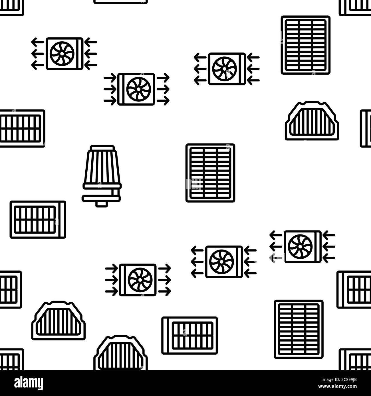 Air Filter And Airflow Vector Seamless Pattern Stock Vector Image & Art ...