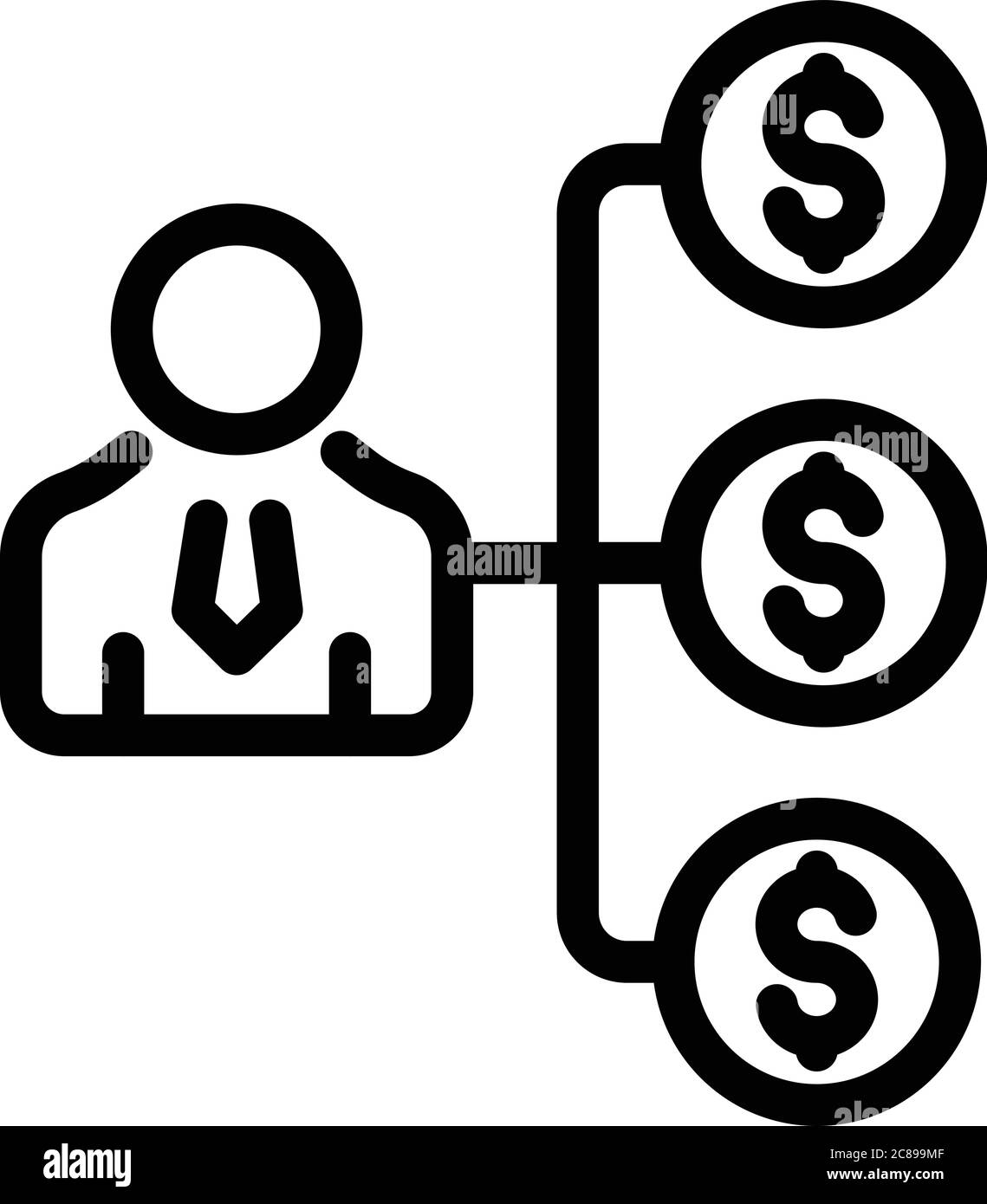 Trader icon, outline style Stock Vector Image & Art - Alamy