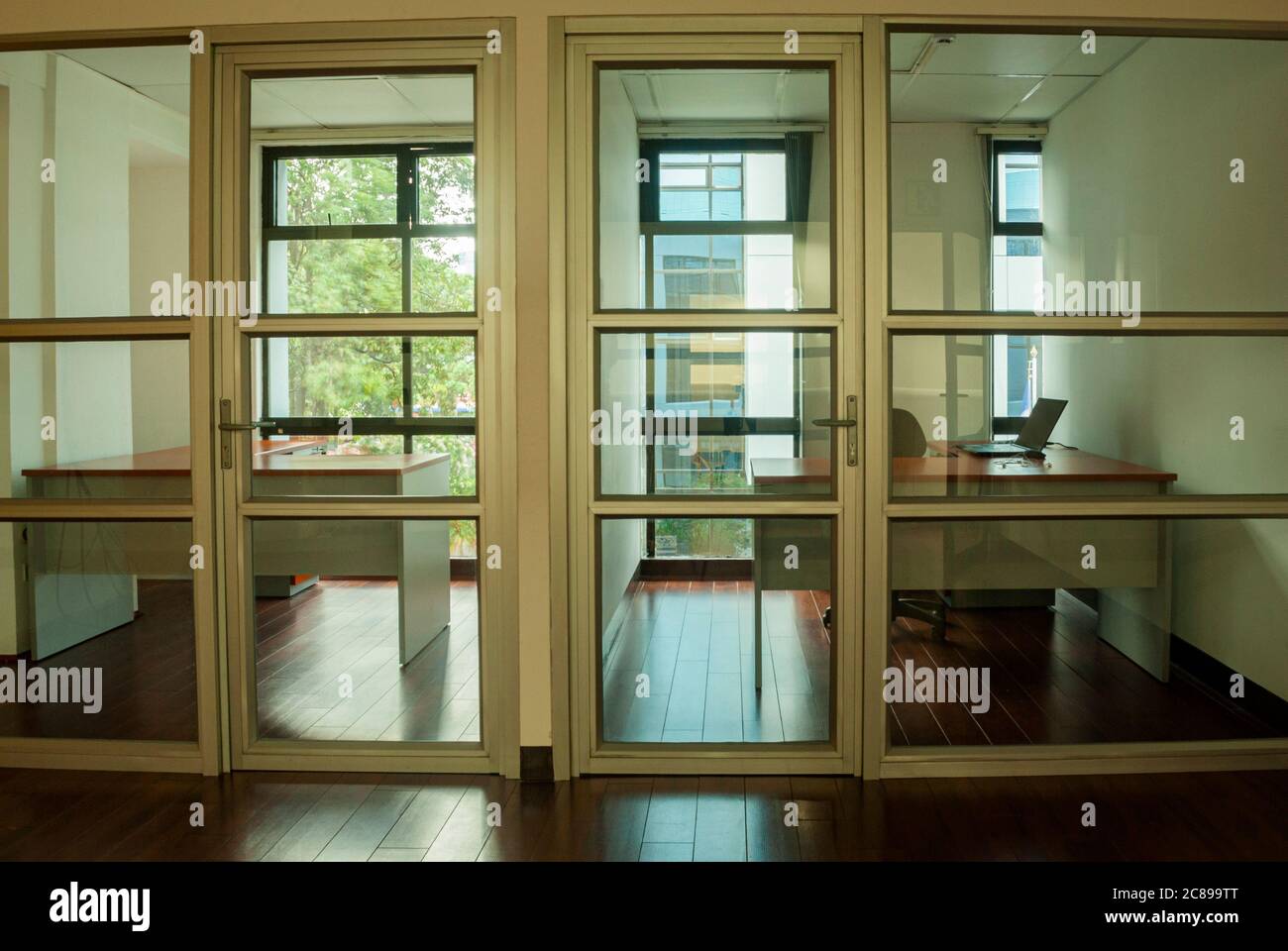 Interior of offices in building, clean and clear place, interior desk ...