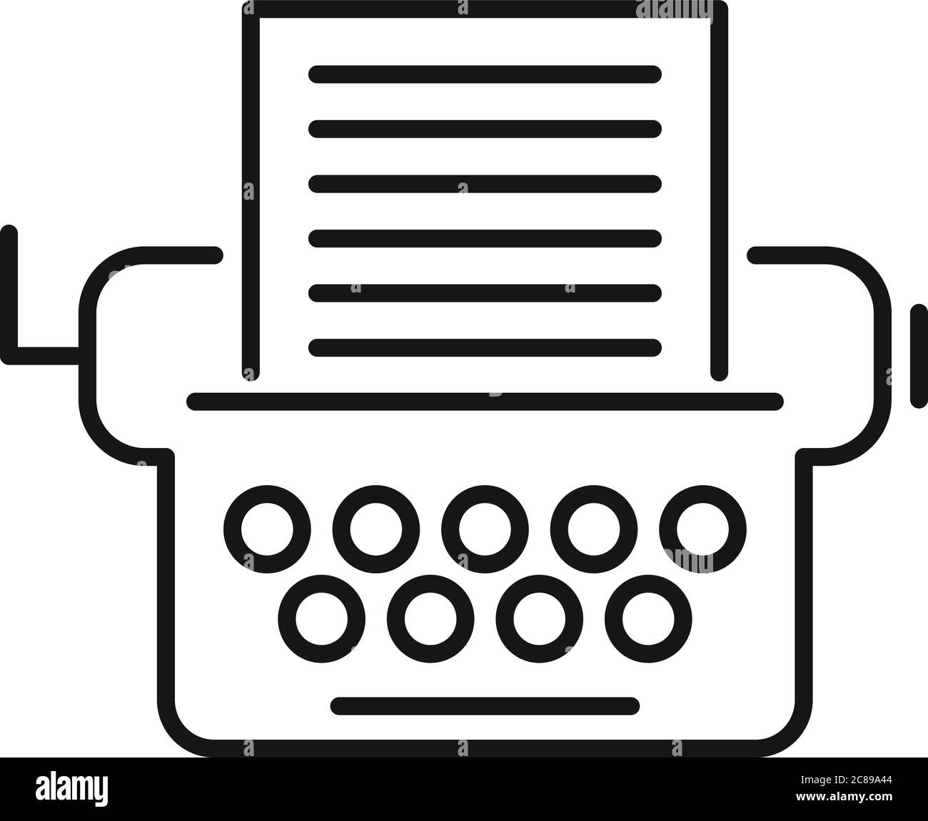 Storyteller typewriter icon. Outline storyteller typewriter vector icon ...