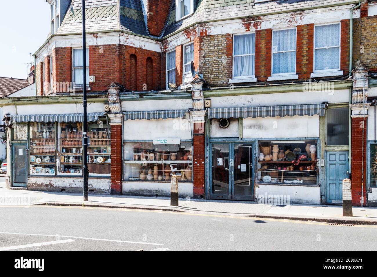 A pottery and ceramics shop in St Ann's Road, Haringey, closed due to ...