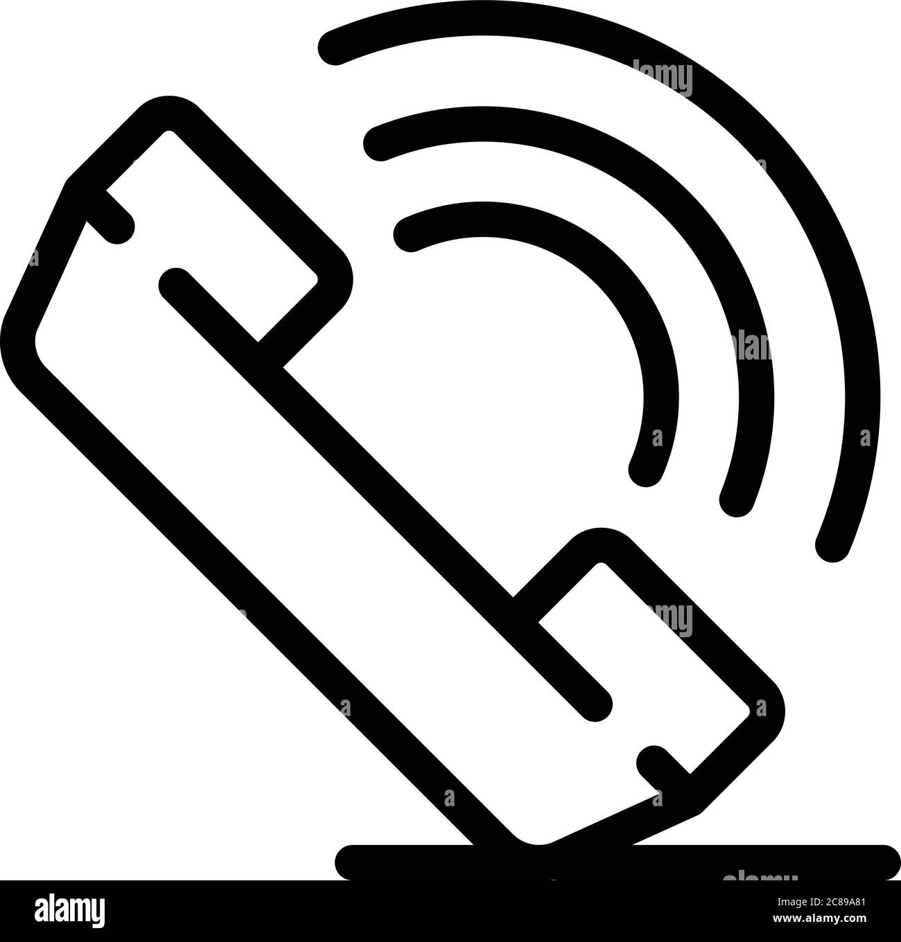 Broker call icon, outline style Stock Vector Image & Art - Alamy