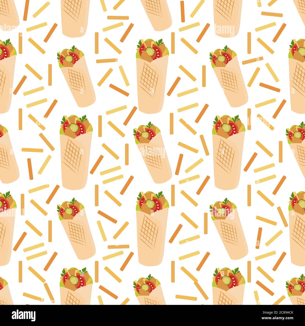 Tortilla wrap roasted chicken Stock Vector Images - Alamy