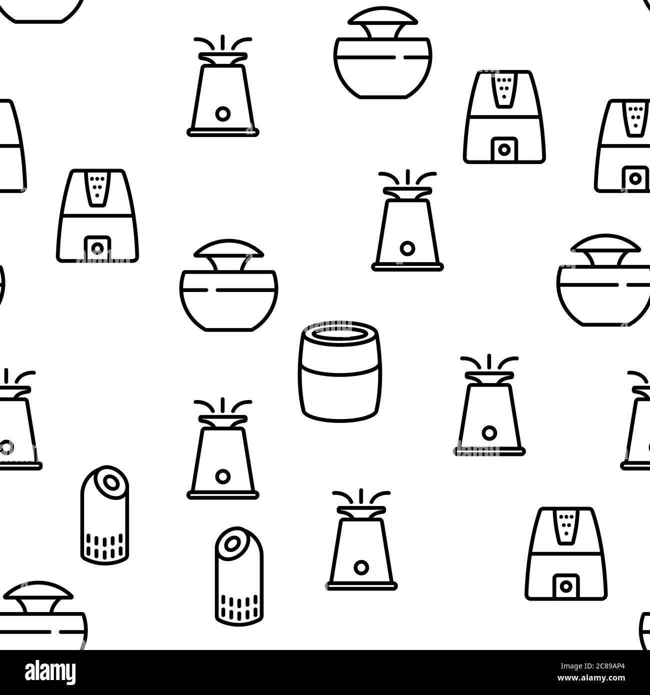 Air Filter And Airflow Vector Seamless Pattern Stock Vector Image & Art ...