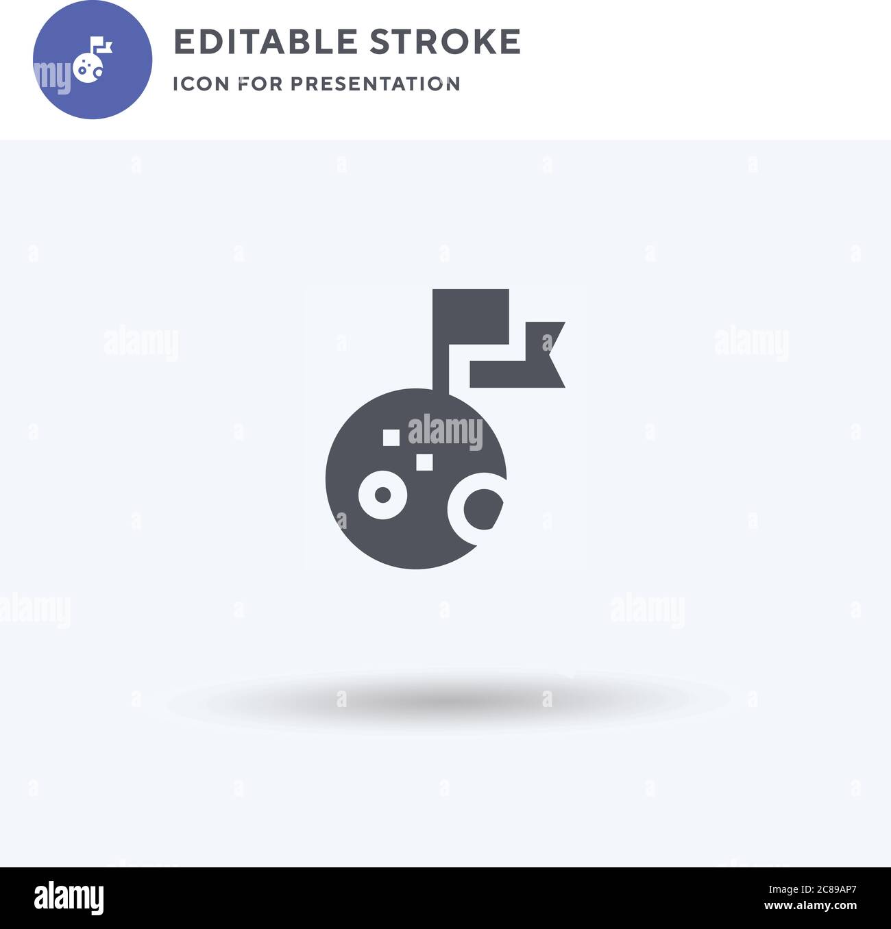 Moon Landing icon vector, filled flat sign, solid pictogram isolated on ...