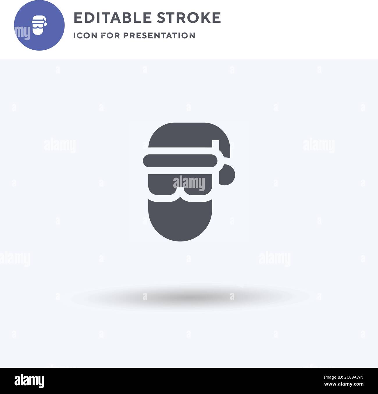 Santa Claus icon vector, filled flat sign, solid pictogram isolated on ...