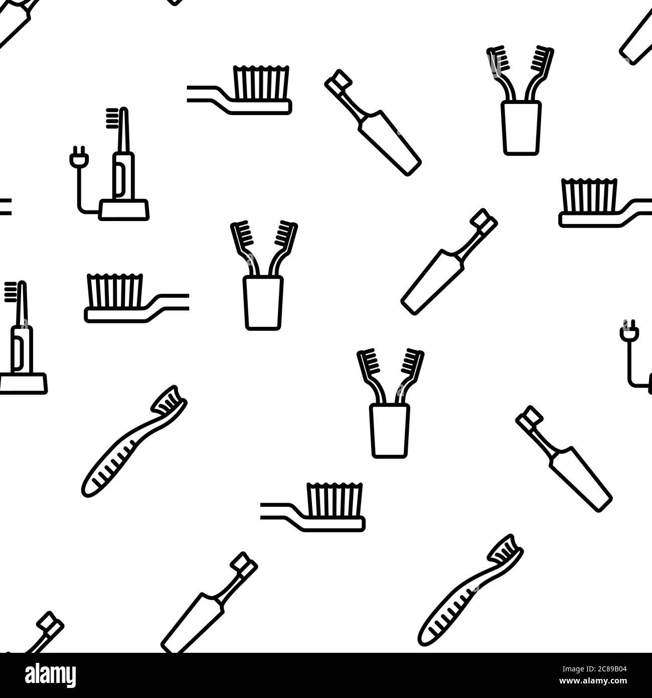 Toothbrush Equipment Vector Seamless Pattern Stock Vector Image & Art ...