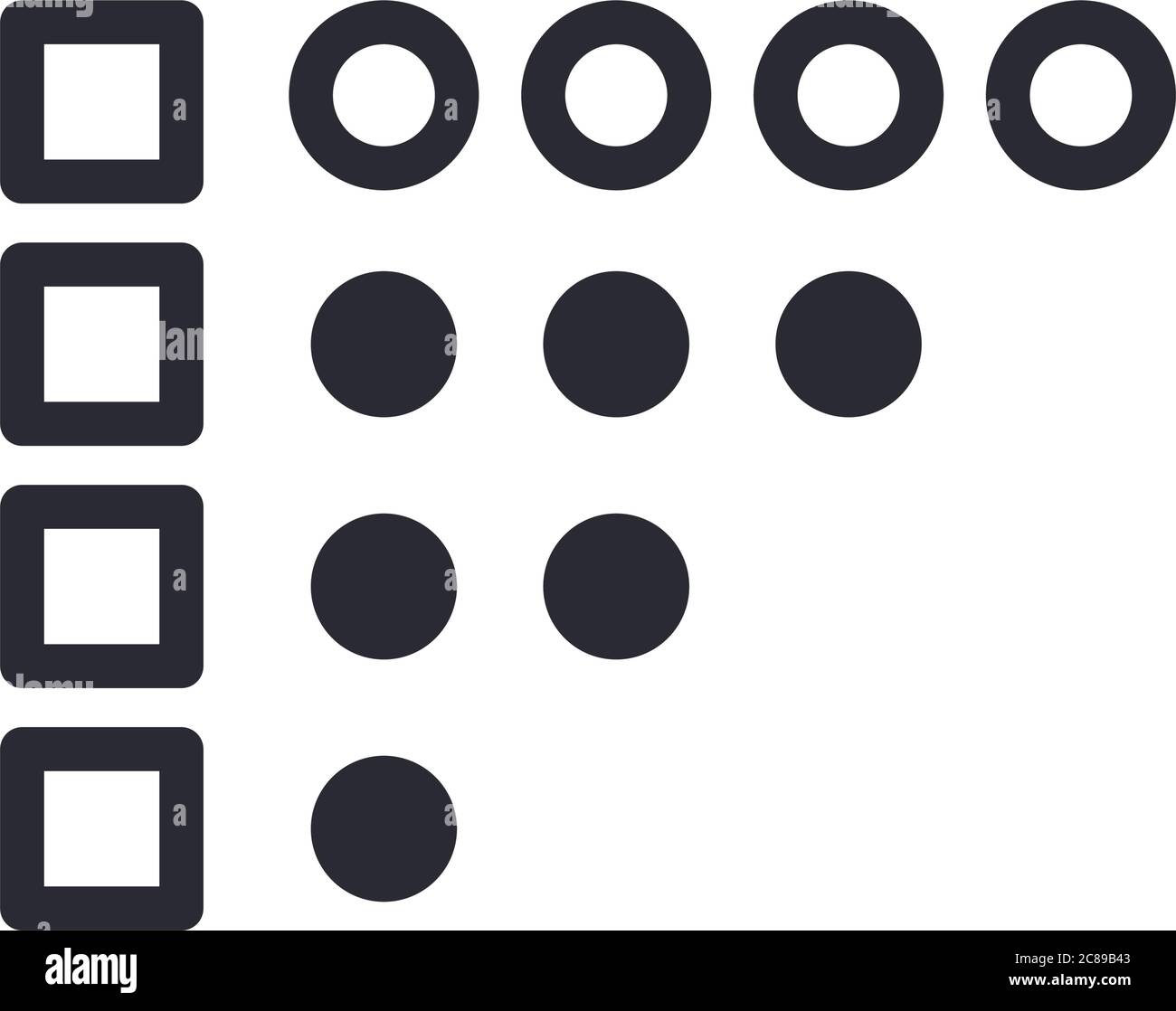 Options list with points line style icon design, Questionary survey and ...