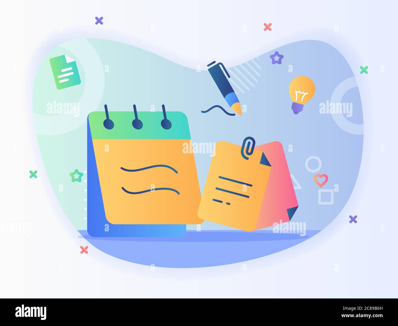 School schedule writing Stock Vector Images - Alamy