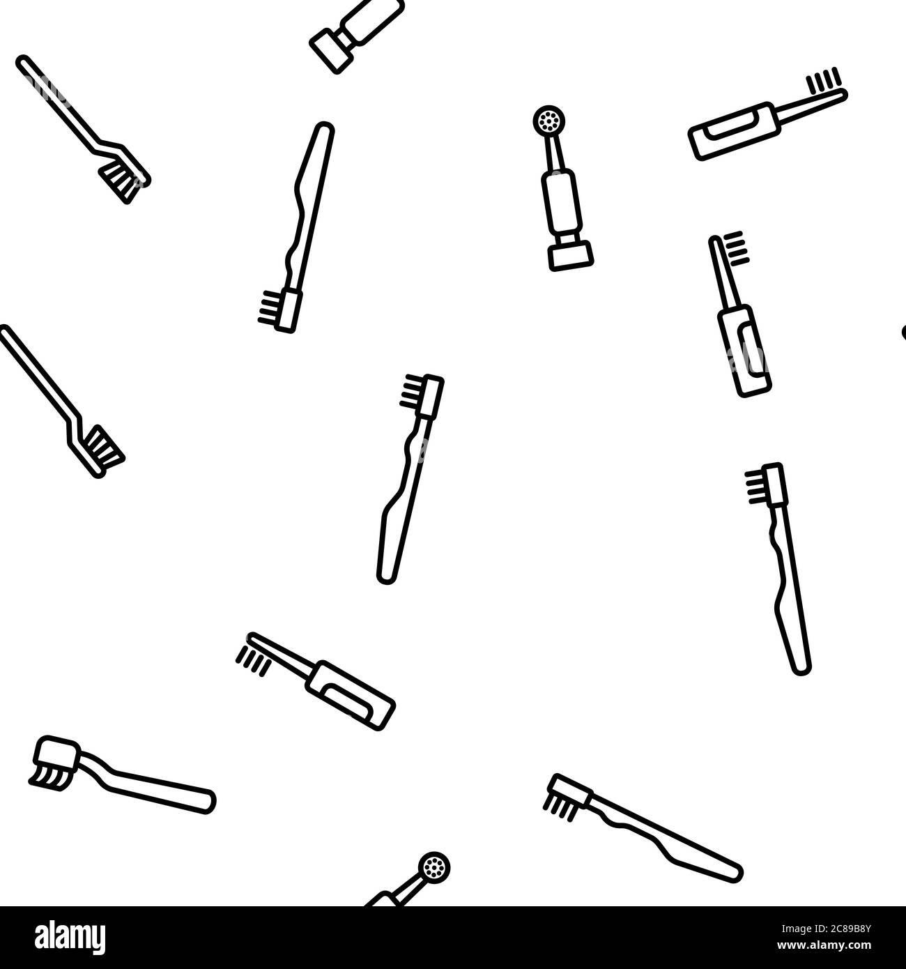 Toothbrush Equipment Vector Seamless Pattern Stock Vector Image & Art ...