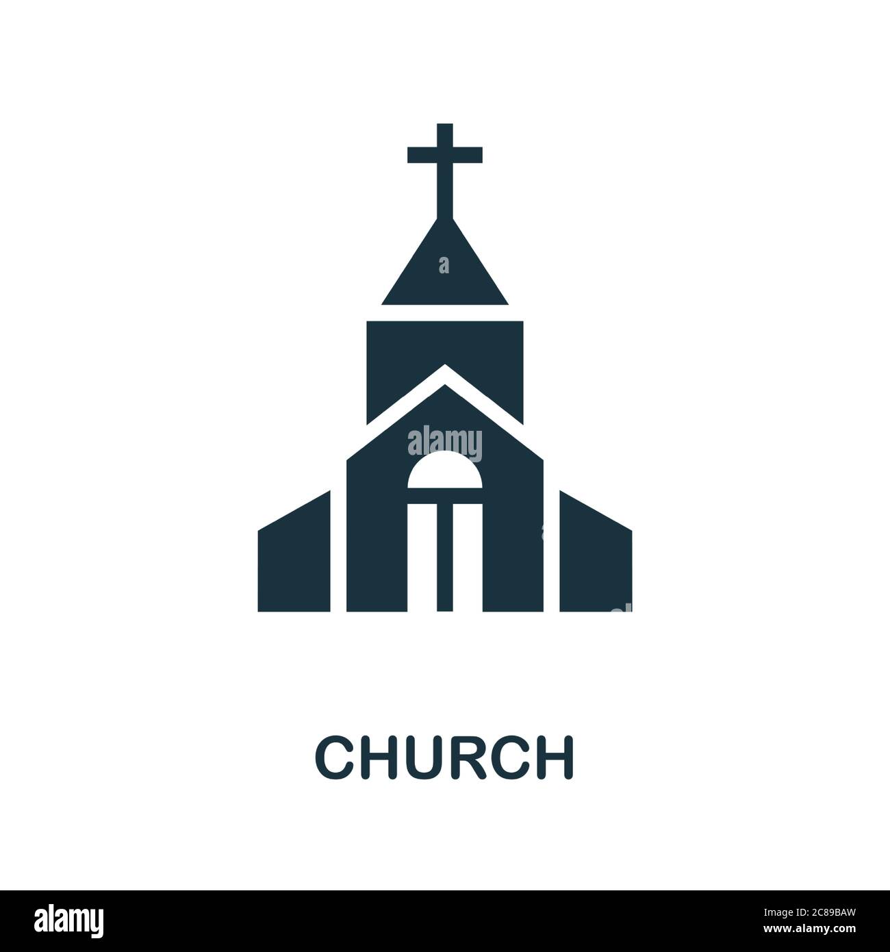 Church icon. Simple element from religion collection. Creative Church ...