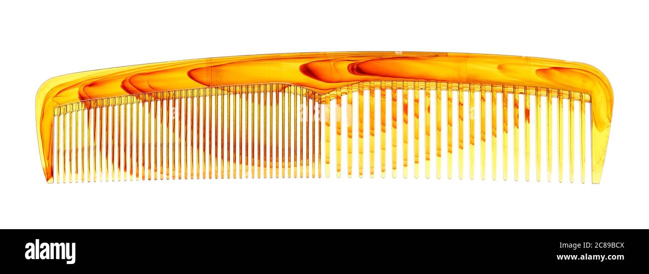 closeup of plastic comb isolated on white background Stock Photo - Alamy