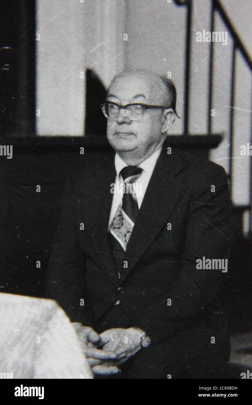 Fine 70s vintage black and white lifestyle photography of an adult man ...