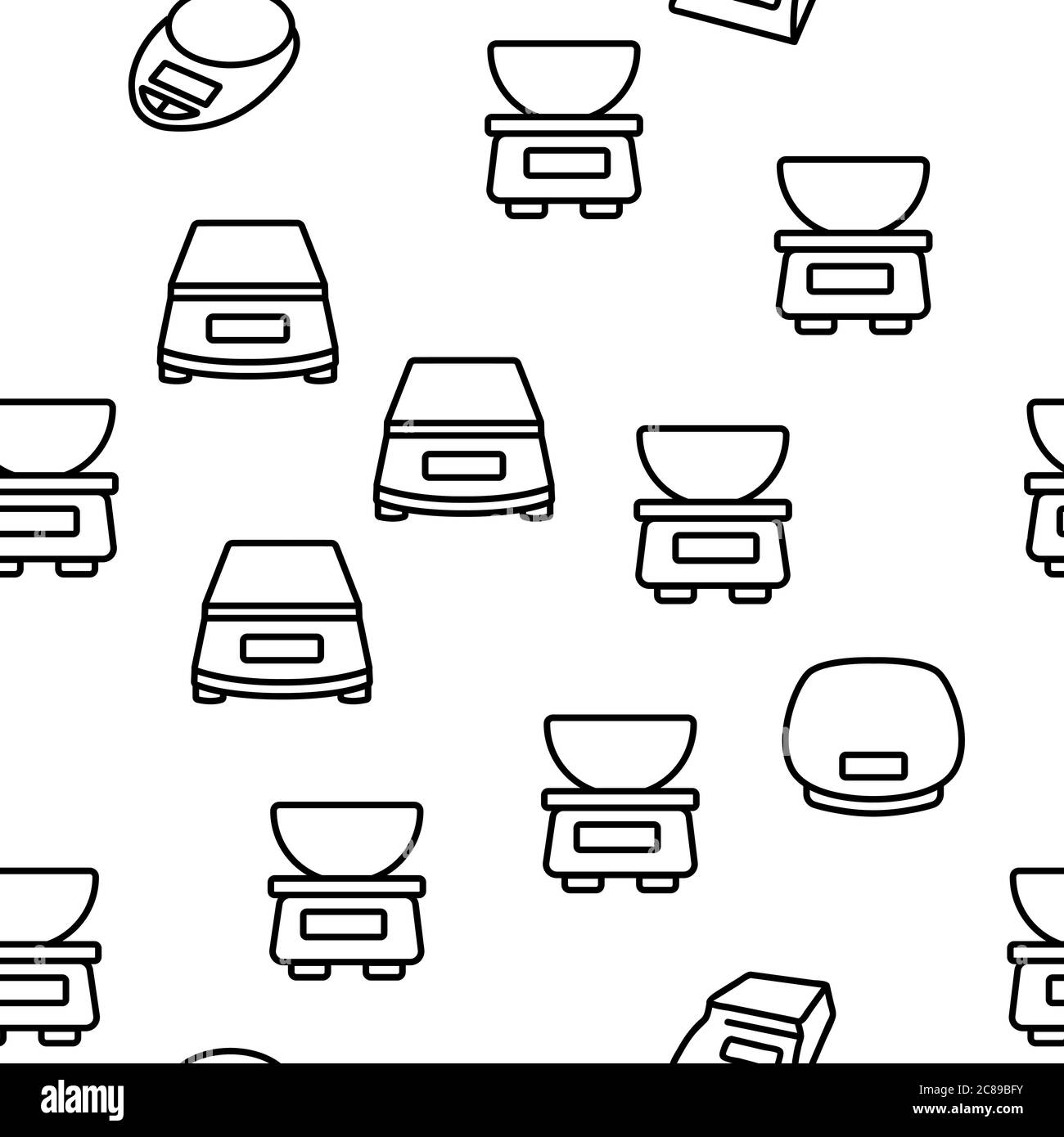 Scales Measuring Tool Vector Seamless Pattern Stock Vector Image & Art ...