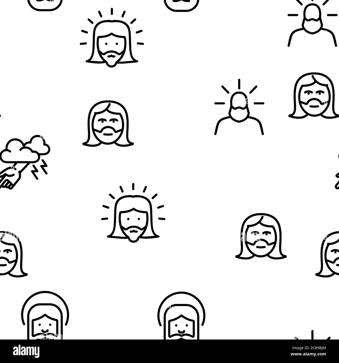 God Christian Religion Vector Seamless Pattern Stock Vector Image & Art ...