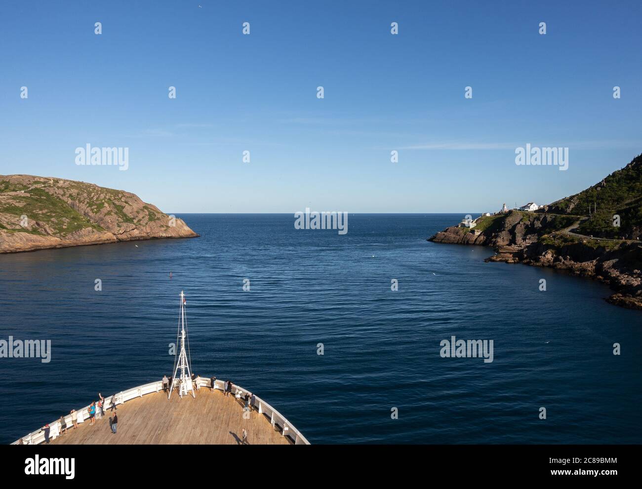Cruise Ship Leaving St John's Newfoundland Canada Sailing Through The ...