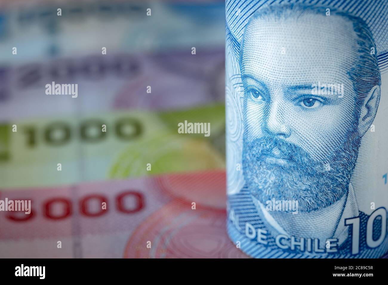 Money from Chile Pesos banknote Stock Photo - Alamy