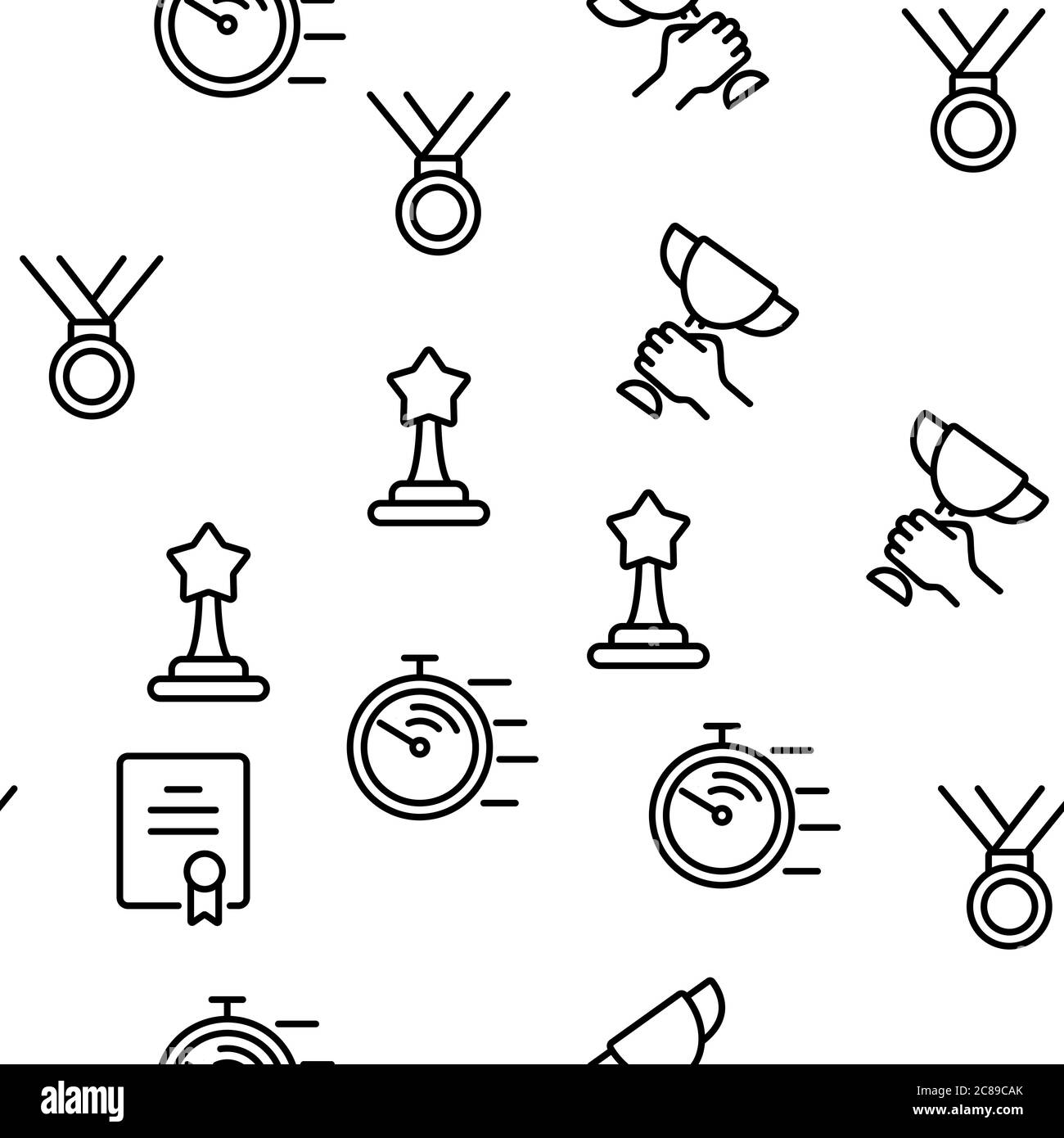 Contest Sport Activity Vector Seamless Pattern Stock Vector Image & Art ...