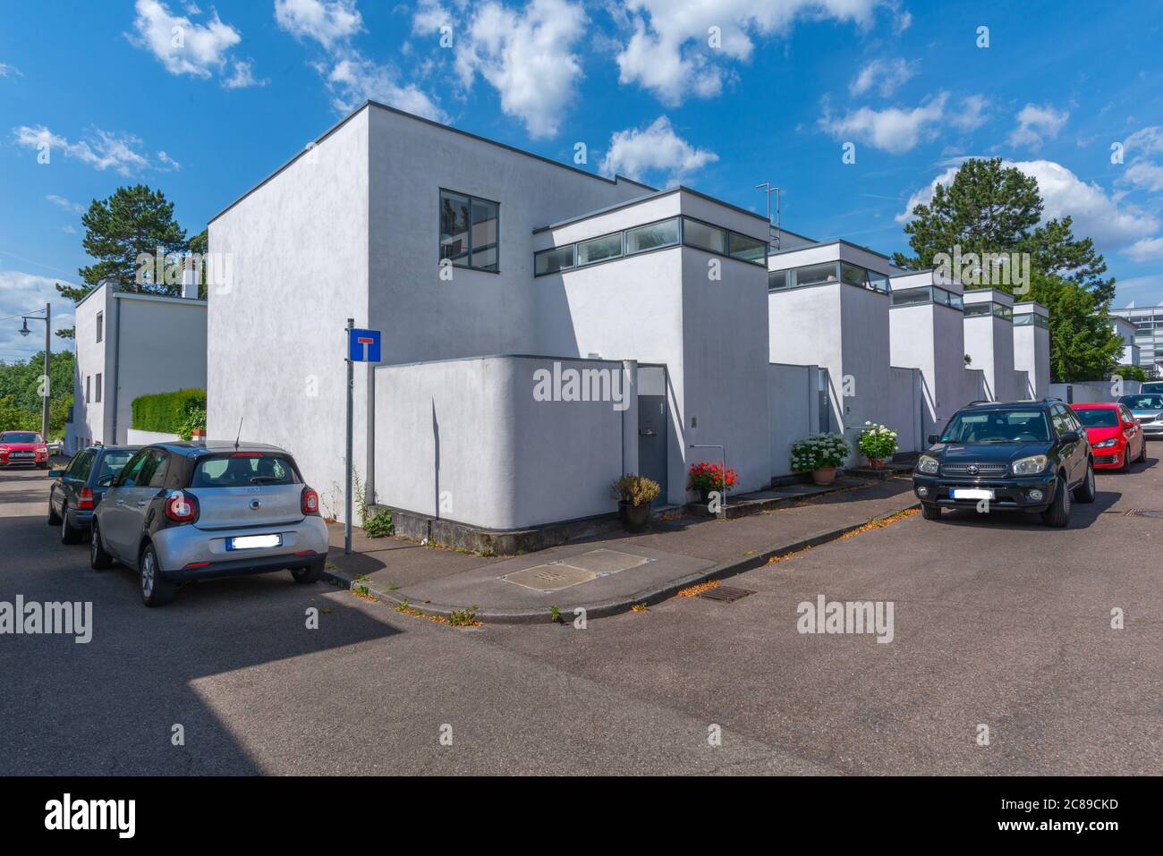 Residential estate Weissenhof Siedlung, Stuttgart, Baden-Württemberg ...